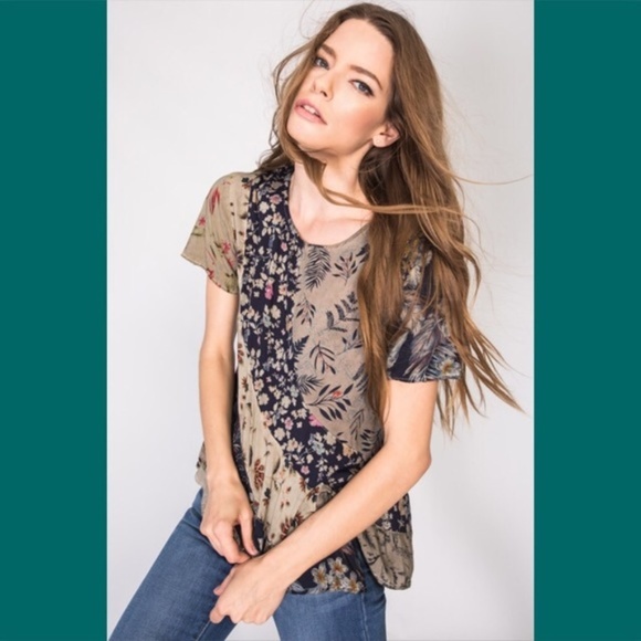 April Spirit | Tops | Flower Pattern Flowy Top Aprilspirit New | Poshmark